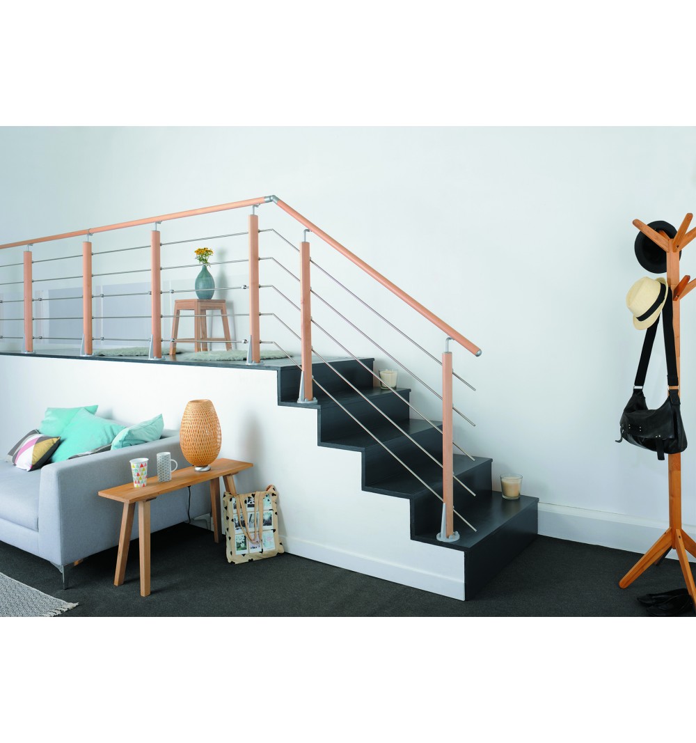 Kit complet garde-corps Inoline en hêtre - La Boutique Booa