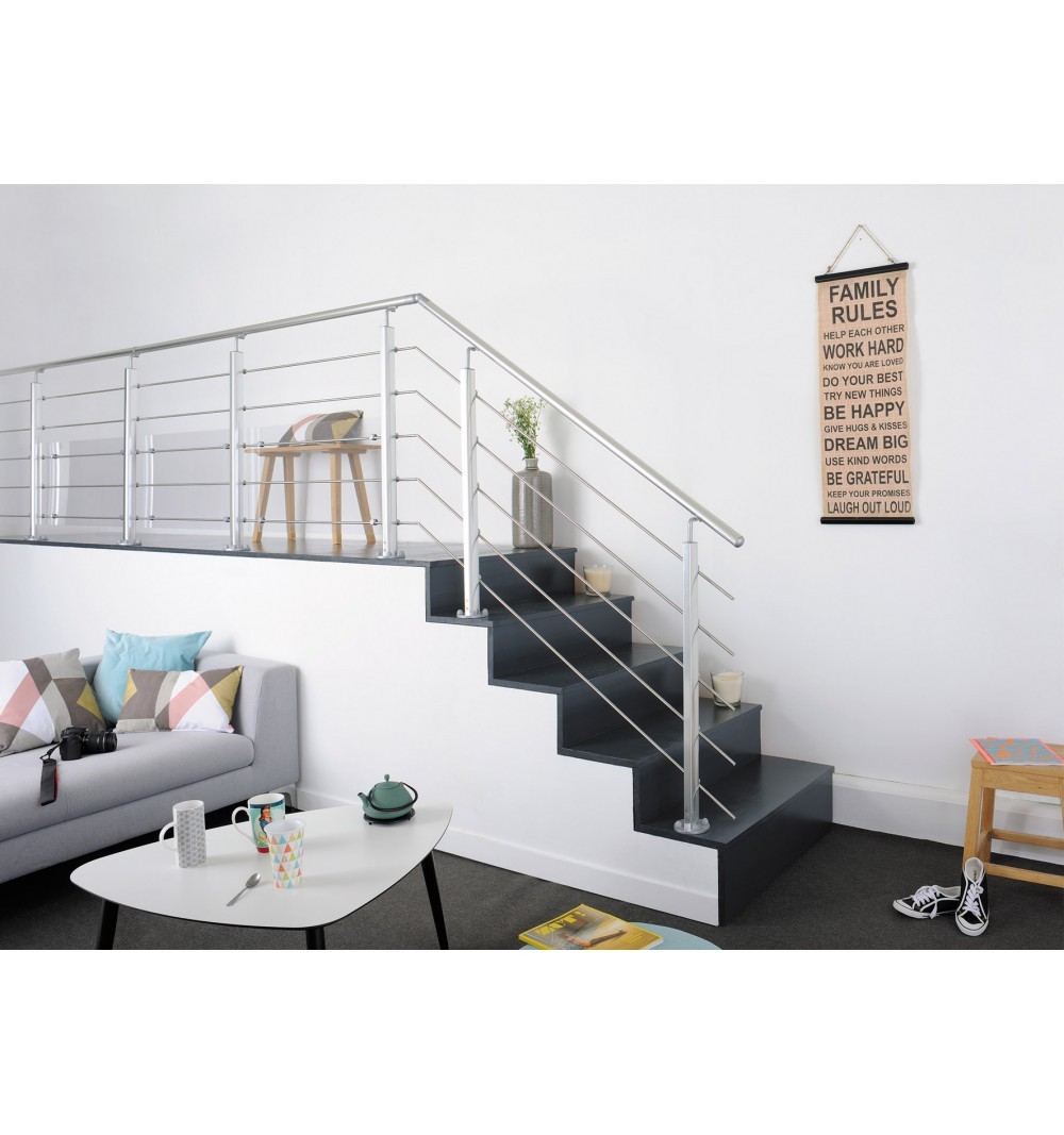 Kit complet de garde-corps Inoline, fixation à plat -La Boutique Booa