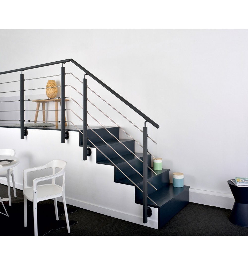 Kit complet garde-corps Inoline Black en aluminium - La Boutique Booa