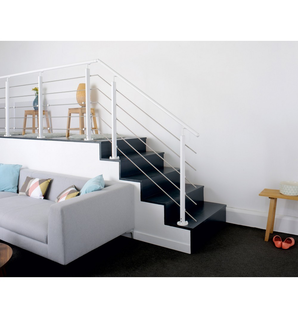 Kit complet de garde-corps en aluminium Inoline White-La Boutique Booa