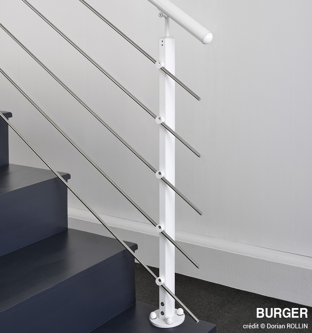 Kit complet de garde-corps en aluminium Inoline White-La Boutique Booa