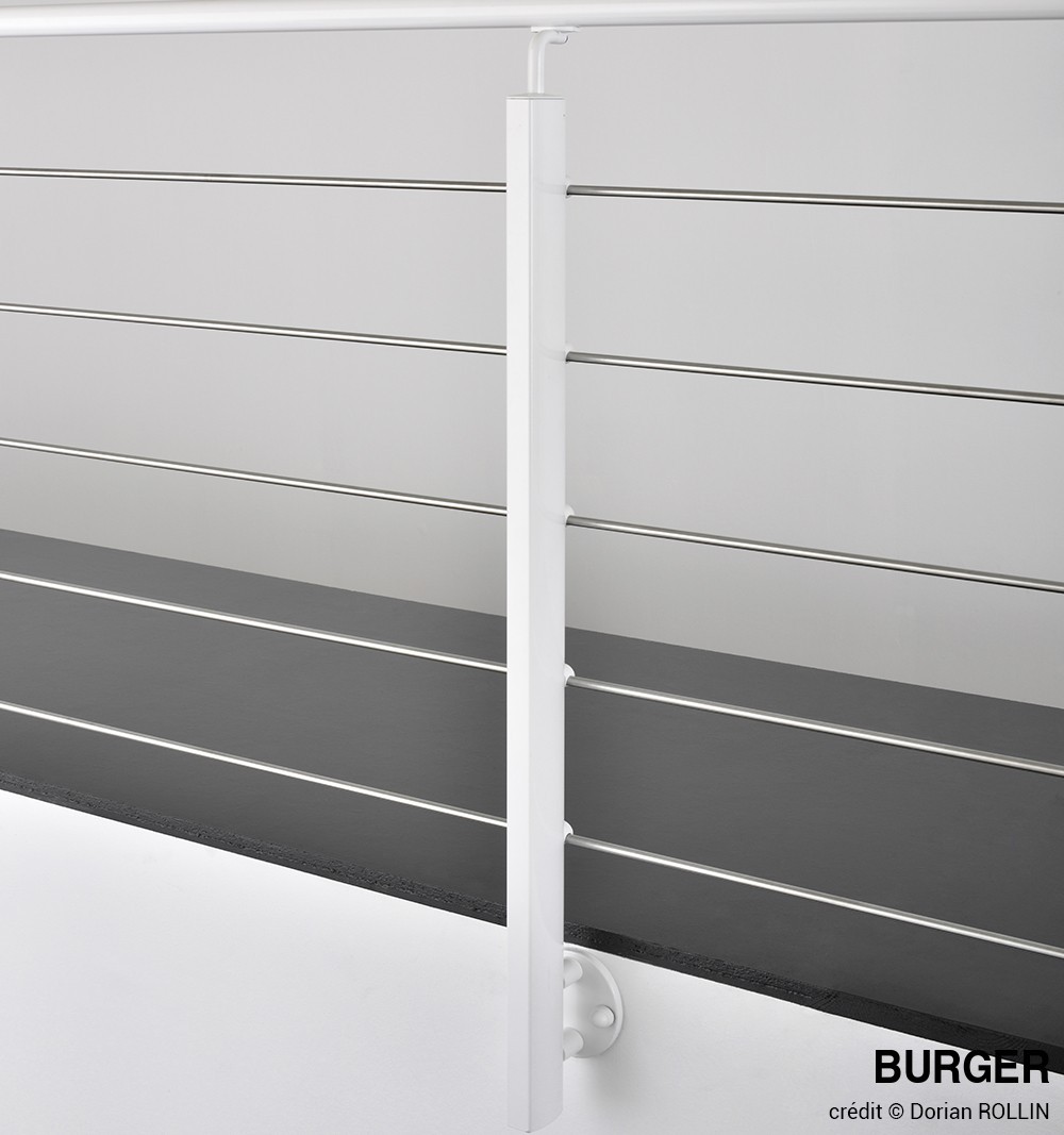 Kit de garde-corps 2M en fixation latérale Inoline White - La Boutique Booa