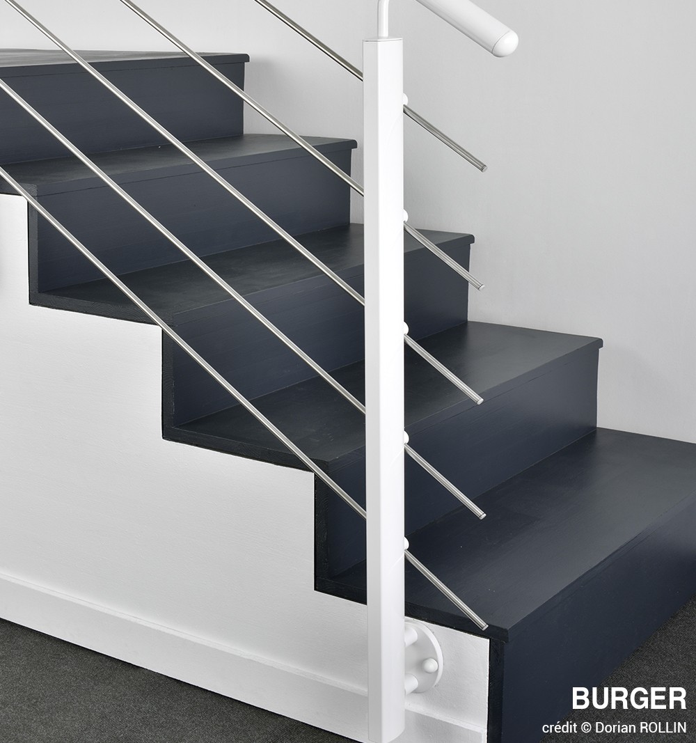 Kit de garde-corps 2M en fixation latérale Inoline White - La Boutique Booa